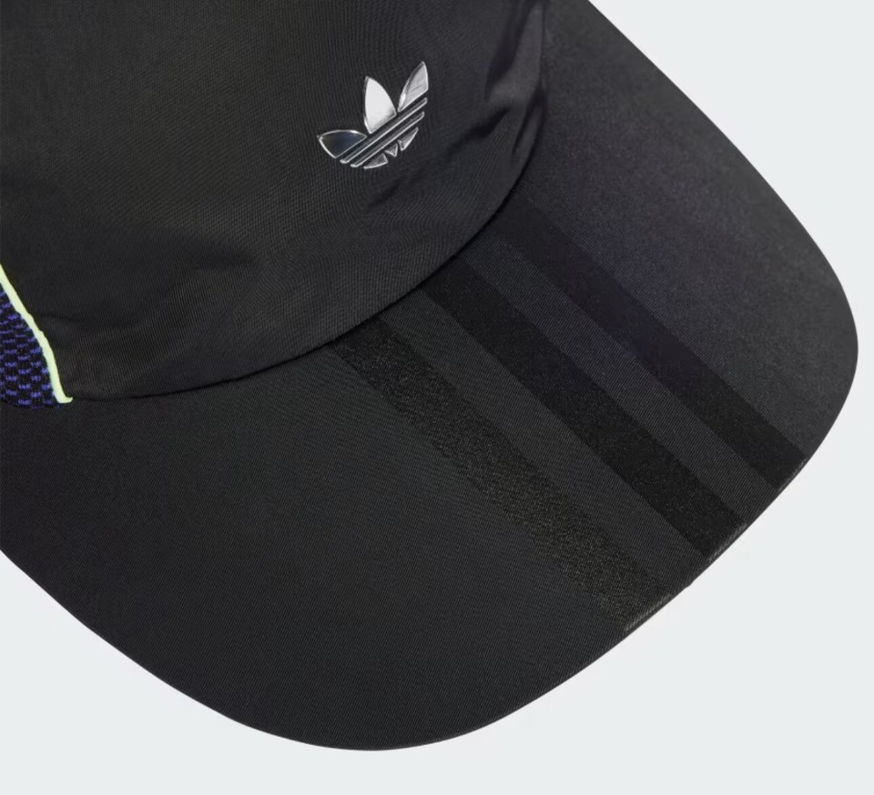 ADIDAS Baseball Cap Hat Black/Night Flash/Green Spark OSFM Adjustable ...