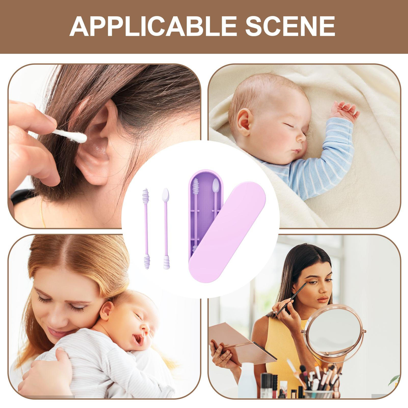 Multifunctional Ear Cleaner Stick Soft Silicone Ear Swabs Thin Cotton ...