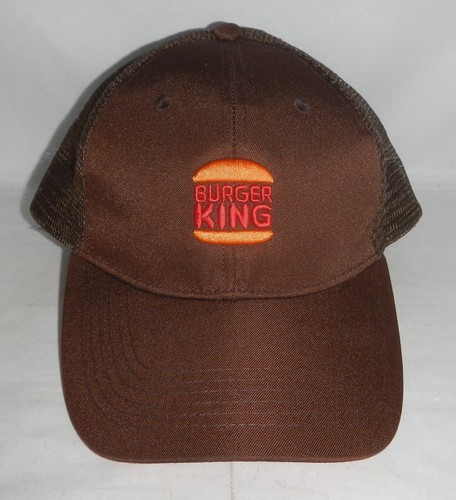 Burger King Fast Food Restaurant Worker Employee Brown Mesh Snapback ...
