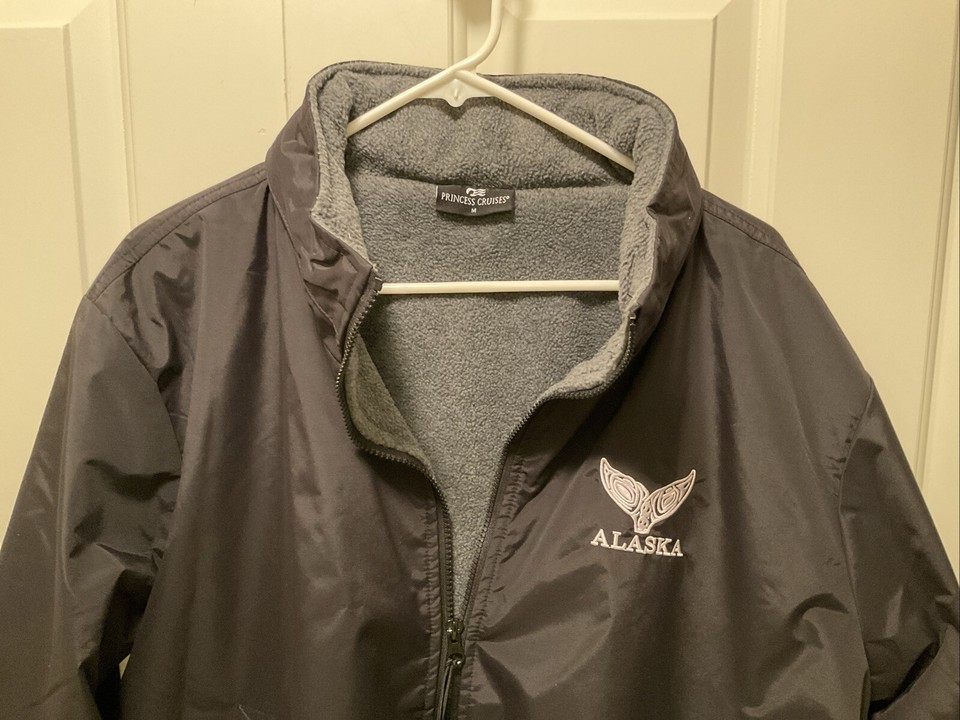Princess Cruises Men Nylon Fleece Lined Full Zip Jacket Size M Alaska ...