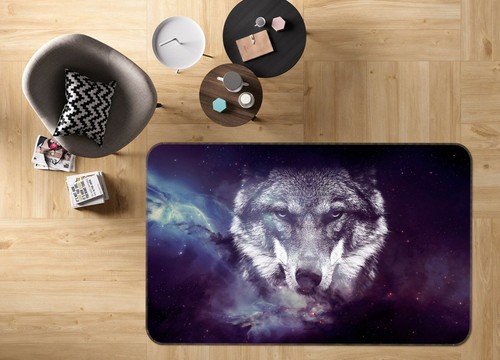 3D Animal Gray Wolf NAO6188 Game Rug Mat Elegant Photo Carpet Mat Fay ...