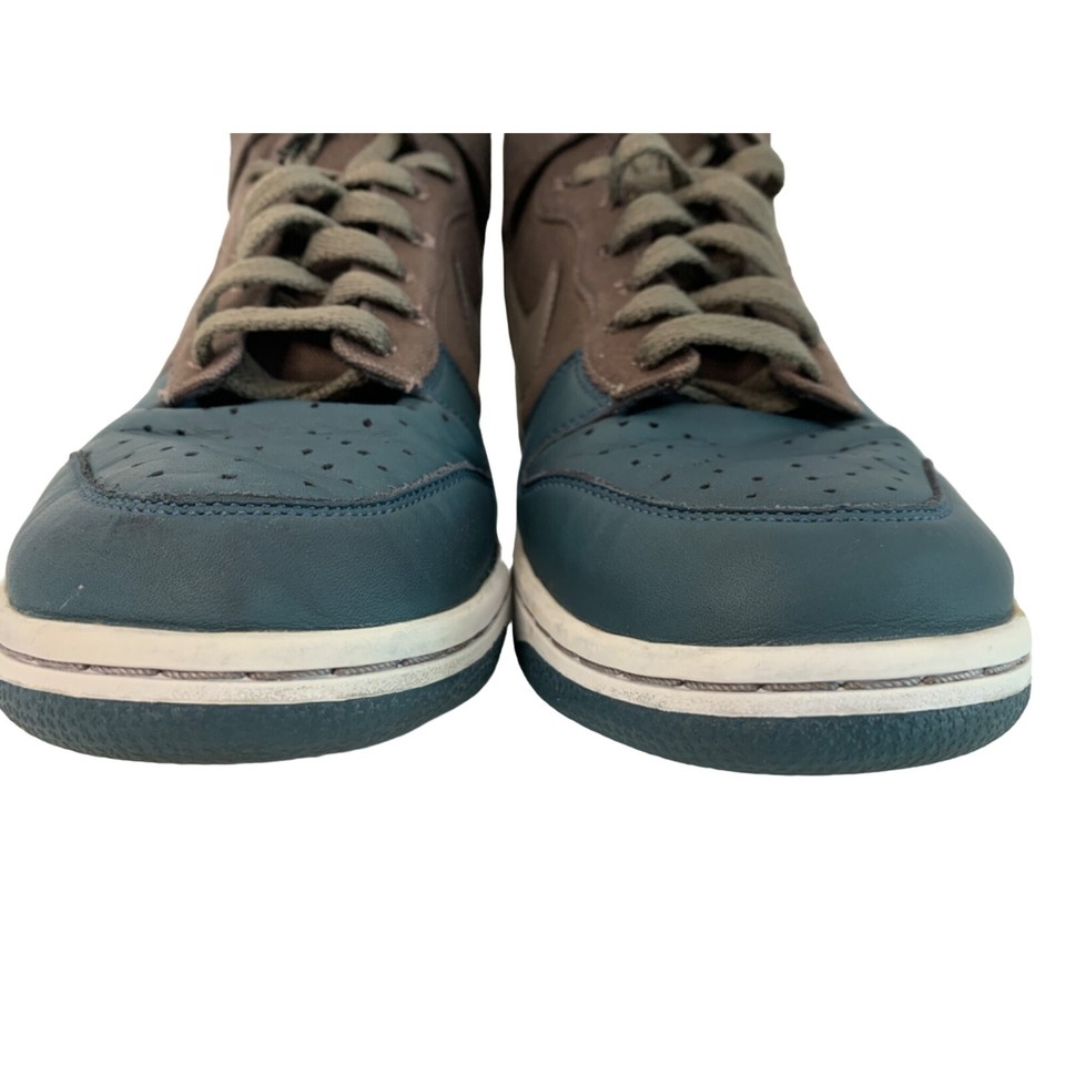SAMPLE Mens Nike High Dunks Size 9 Brown Teal Canvas Suede GUC 7334 | eBay