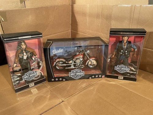 HARLEY-DAVIDSON BARBIE & KEN DOLL WITH HARLEY-DAVIDSON MOTORCYCLE 3 ...