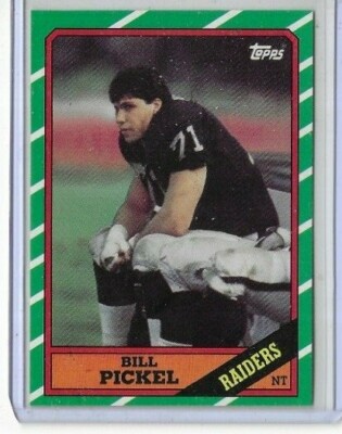 1986 Topps Football #68 Bill Pickel Los Angeles Raiders | eBay