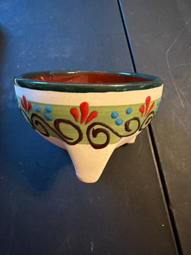 salsa clay bowl hand painted unique colorful (002) | eBay