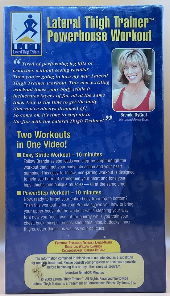 Lateral Thigh Trainer Powerhouse Workout Video VHS 2003 **SEALED NEW ...