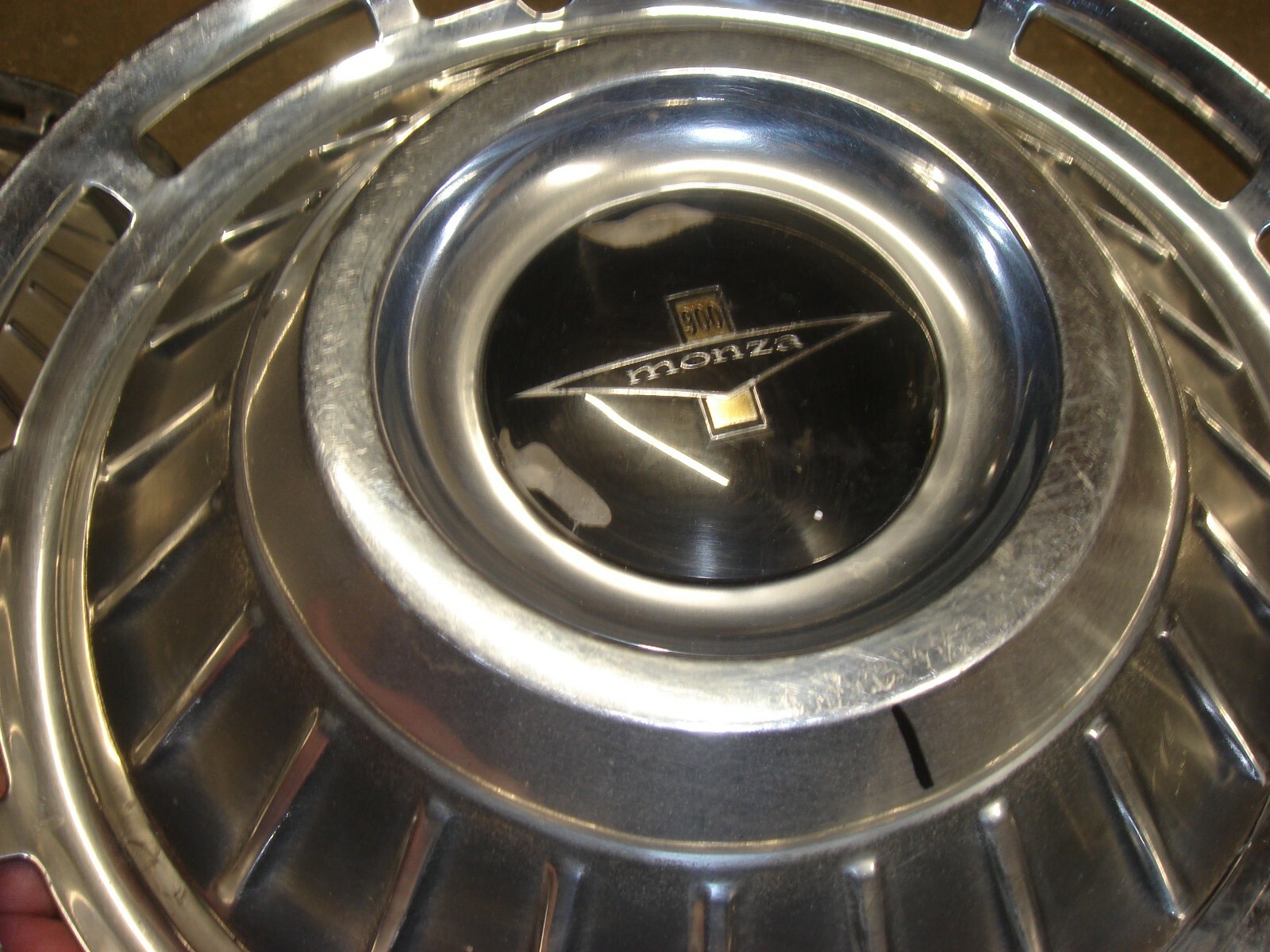 3 - 1960's CHEVY CHEVROLET CORVAIR MONZA 900 13" OEM HUBCAPS CAPS WHEEL ...