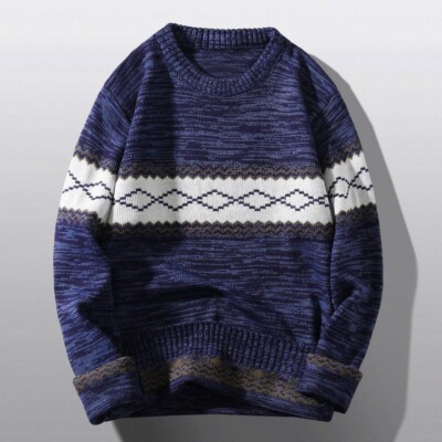 Unisex Knitted Thermal Sweater Men Japanese Pullover Jumper Couples ...