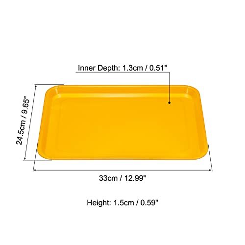 13x10 Fast Food Tray, Plastic Reusable Recyclable 13" x 9.7" x 0.6 ...
