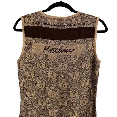 MOSCHINO Teddy Bear Credit Card Collection Knit Mini Dress MOSCHINO Teddy Bear Credit Card Collection Knit Mini Dress