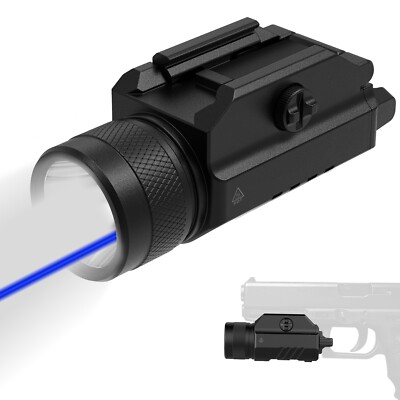 TOUGHSOUL 1200 Lumens Tactical Flashlight & Blue Beam Laser Sight ...