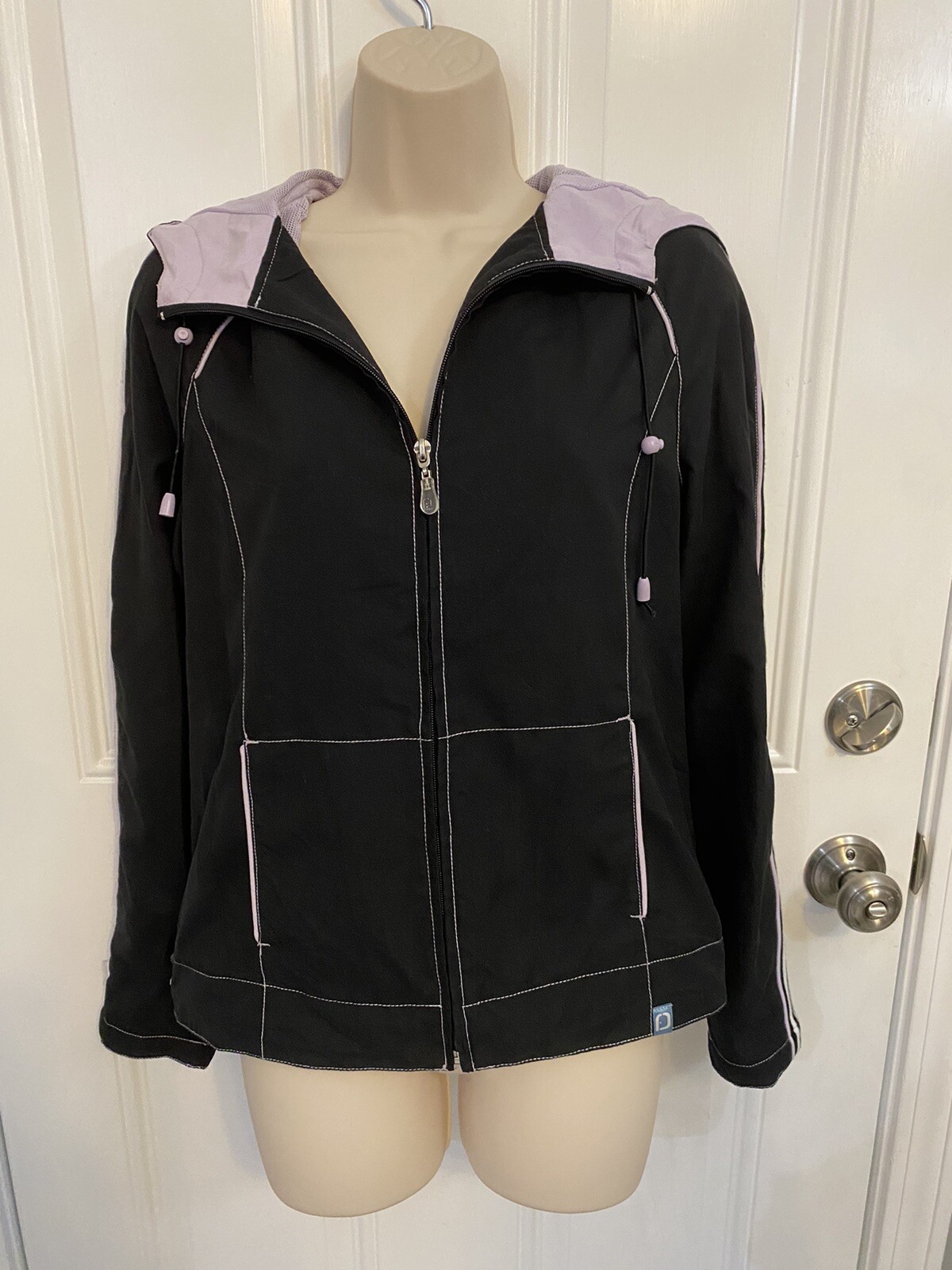 Fuda Brand Women Black and Lilac Long Sleeve Jacket Small Preowned | eBay