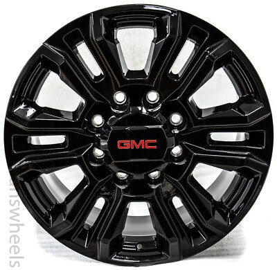 4 GMC Sierra Denali HD 2500 3500 8 Lug 8x180 20” Gloss Black Wheels ...