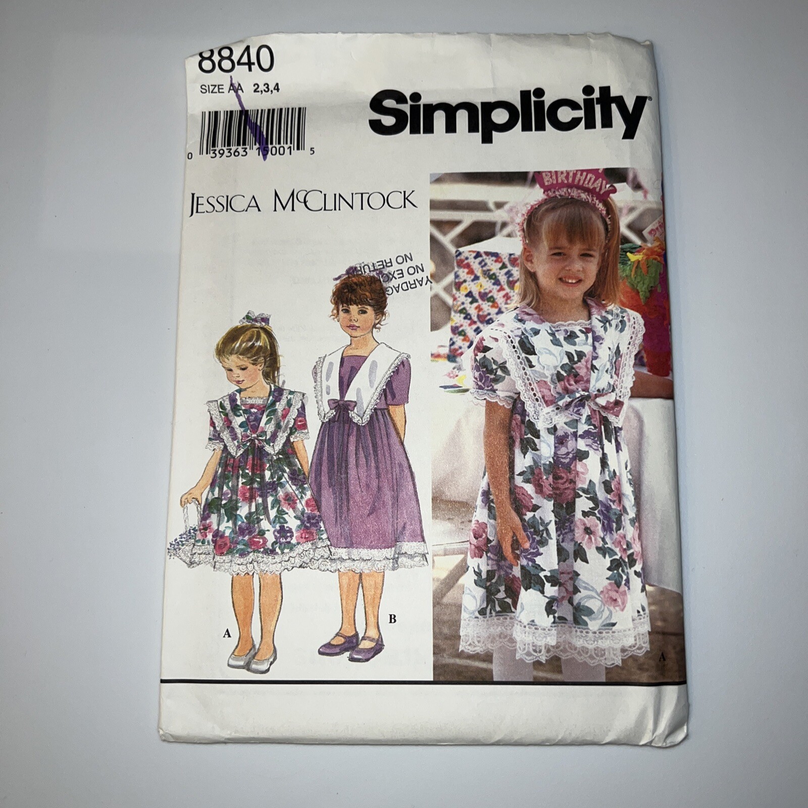 Simplicity Jessica McClintock 8840 Sewing Patterns, Uncut, AA Size 2,3 ...
