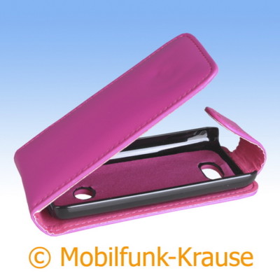 Flip Case Etui Handytasche Tasche Hülle f. Nokia 208 (Pink) | eBay