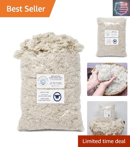 Versatile & Moldable 1 LB Clean Wool Filler - Perfect for Stuffed ...