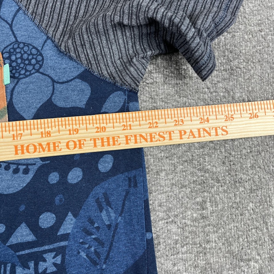 Vissla Shirt Mens Large Blue Floral Hawaiian Raglan Camo Pocket Graphic ...