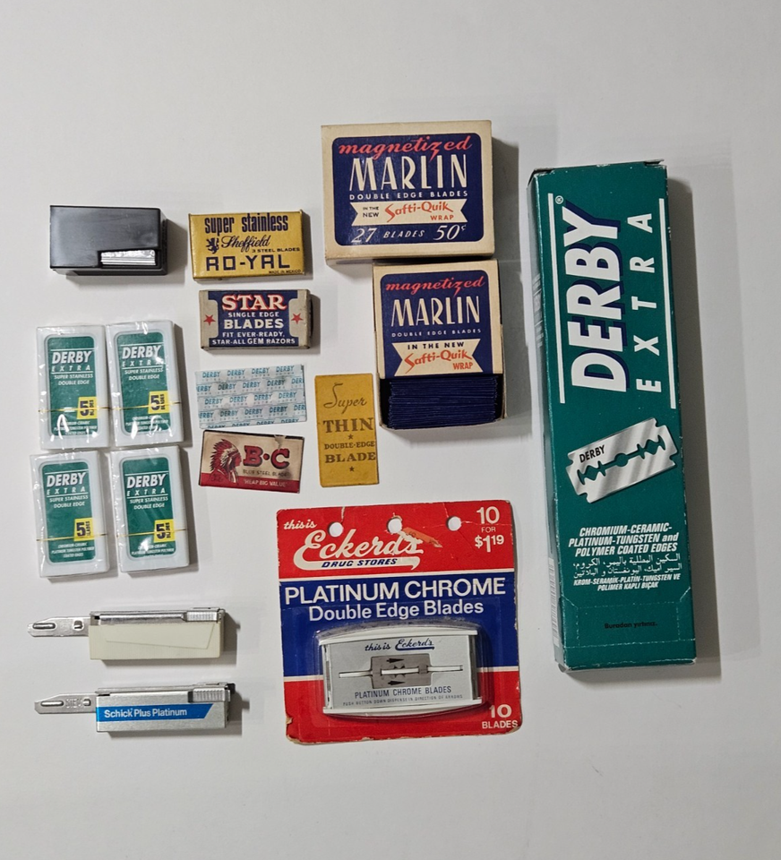 Large Lot Vintage Razors and Blades Gillette Gem Schick Ever Ready ...