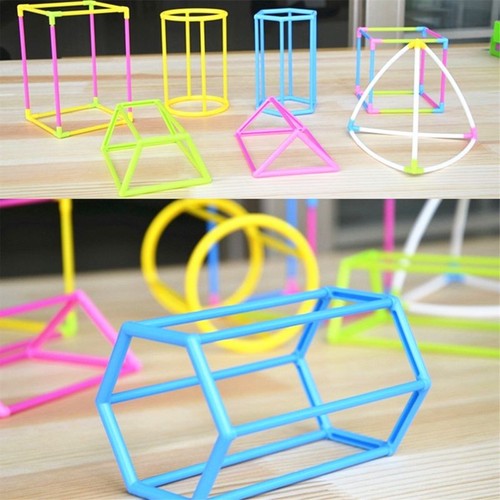 Geometry 3D Building Assemble Kit Math Training Study Tool Practice for ...
