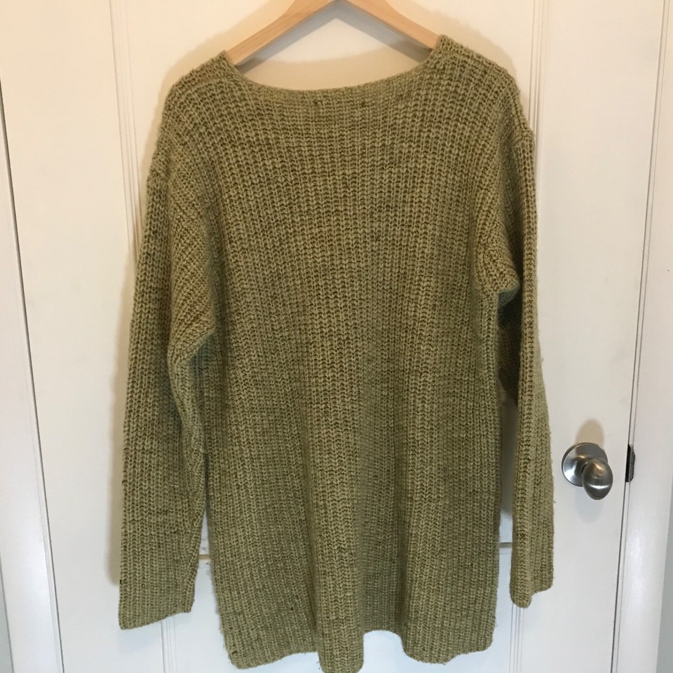 Balliger Gold Heavy Pull Over Tunic L Beige Green | eBay