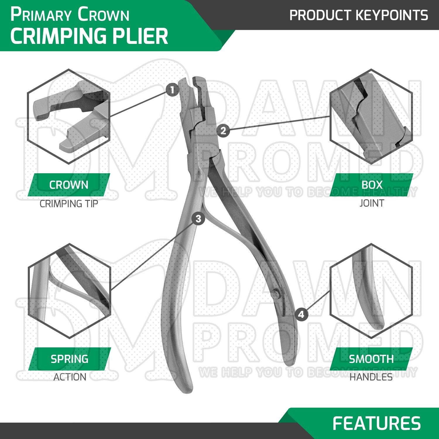 2 Pcs Primary Crown Crimping Plier & Reynolds Contouring Plier Set ...