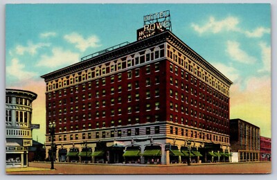 The Hotel Rowe Lodging in Grand Rapids Michigan 1953 Curteich Chrome ...