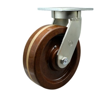 12 Inch Extra Heavy Duty High Temp Phenolic Wheel Swivel Top Plate ...