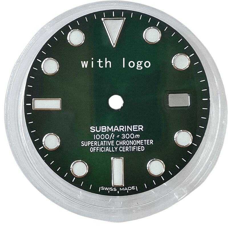 Watch Part 27.3mm Blue Luminous Dial with logo for 3135 Movement 40mm ...