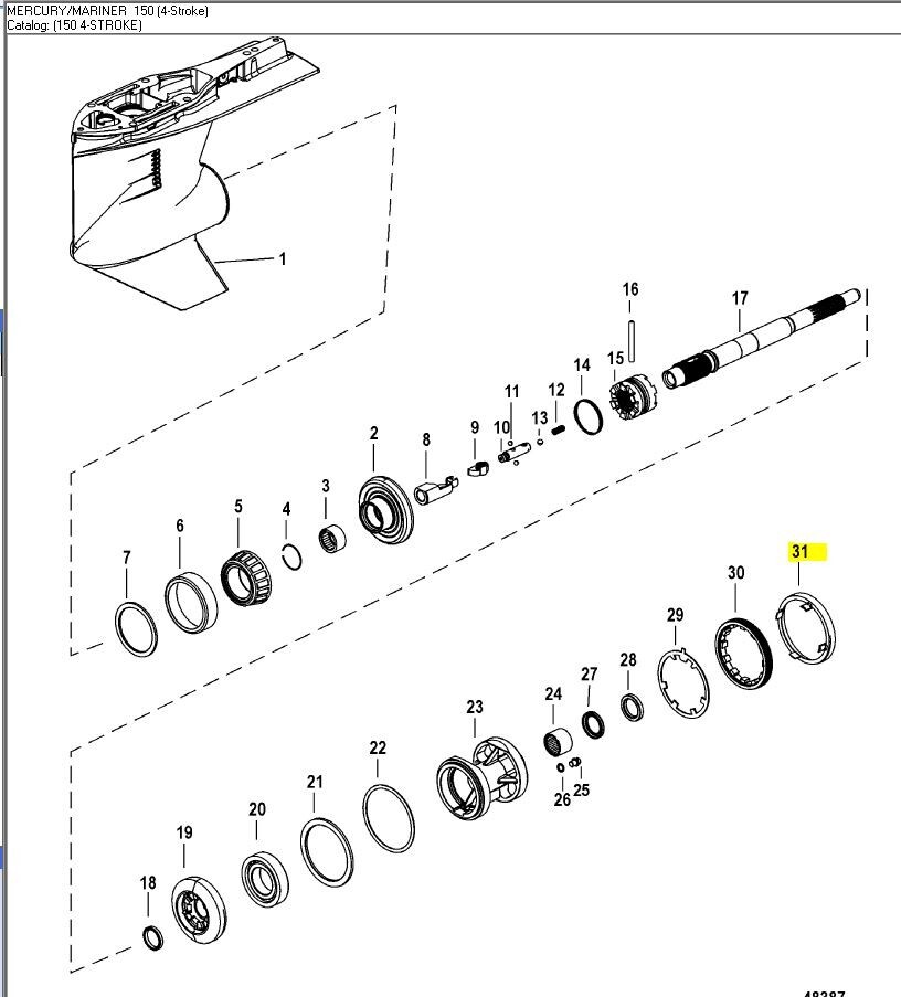 Mercury Propeller Bore Sleeve 8M0054695 | OEM | LOT 5 | Part ...