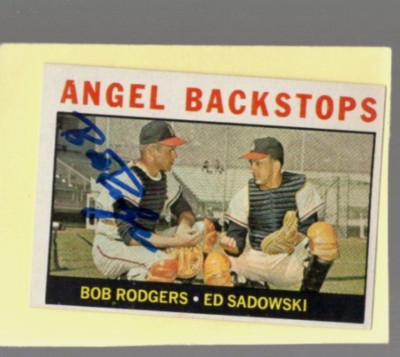 Autographed Bob Rodgers 1964 Topps Angels Backstops #61 Free shipping ...