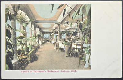 Davenport’s Restaurant Interior Spokane WA Inland Printing Co Pre-1907 ...