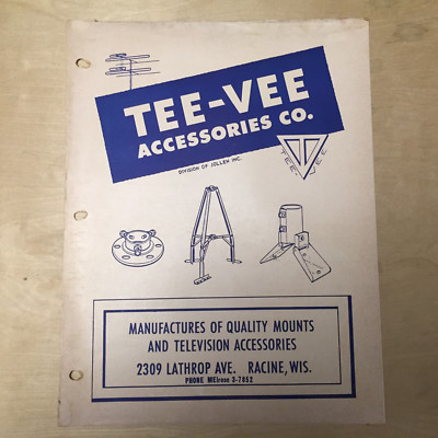 Vtg Tee-Vee Accessories Co Catalog ~ Antenna Mounts 1950's? | eBay