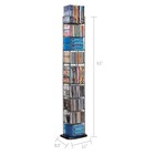 Atlantic Media Storage Tower CD DVD Black 8-Shelves Heavy Gauge Steel ...