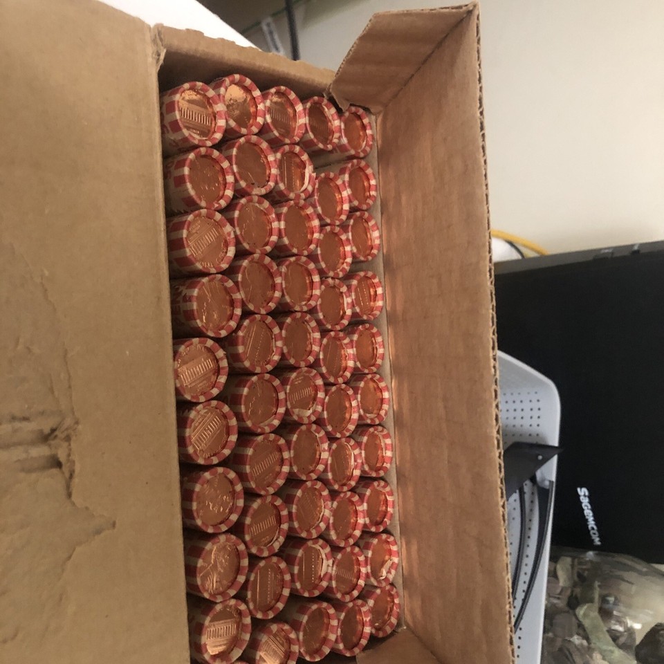 2008 P 50 Unopened Penny Rolls $25.00 Box Small Lincoln Cent ...