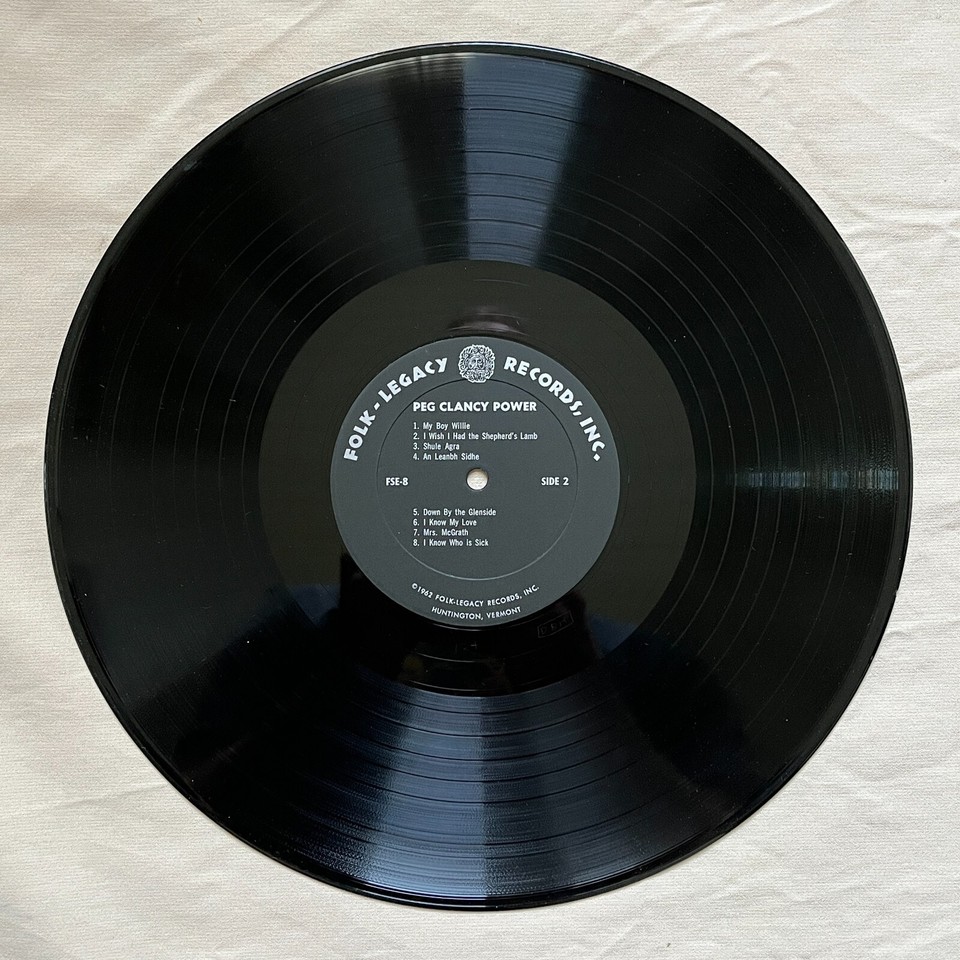 PEG CLANCY POWER Carrick-on-Suir 1962 Vinyl LP Folk-Legacy FSE-8 - VG ...