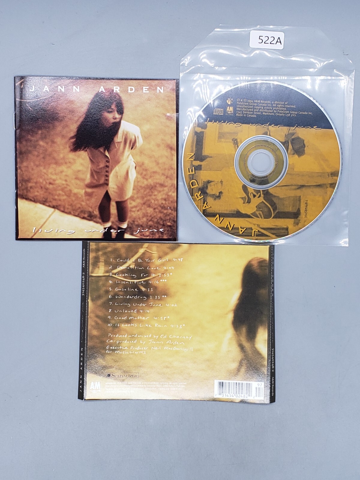 Living Under June by Jann Arden (CD, Aug-1994, A&M (USA)) No Case No ...