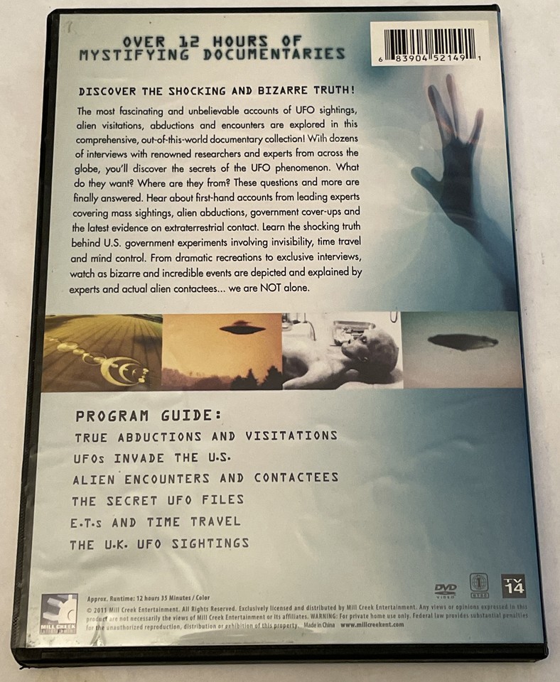 Aliens, Abductions, Extraordinary Sightings (3 DVD (DVD) 683904521491 ...