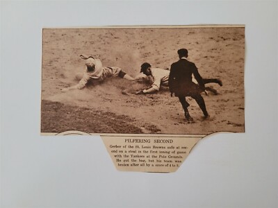 Wally Gerber Browns & Yankees Polo Grounds 1922 NY Times Colorfoto | eBay