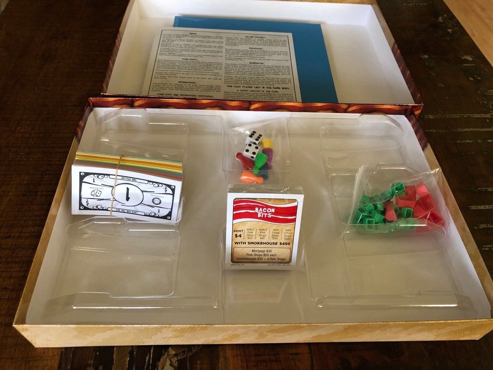 Bacon-Opoly BaconOpoly A Delicious Bacon Themed Monopoly Game | eBay
