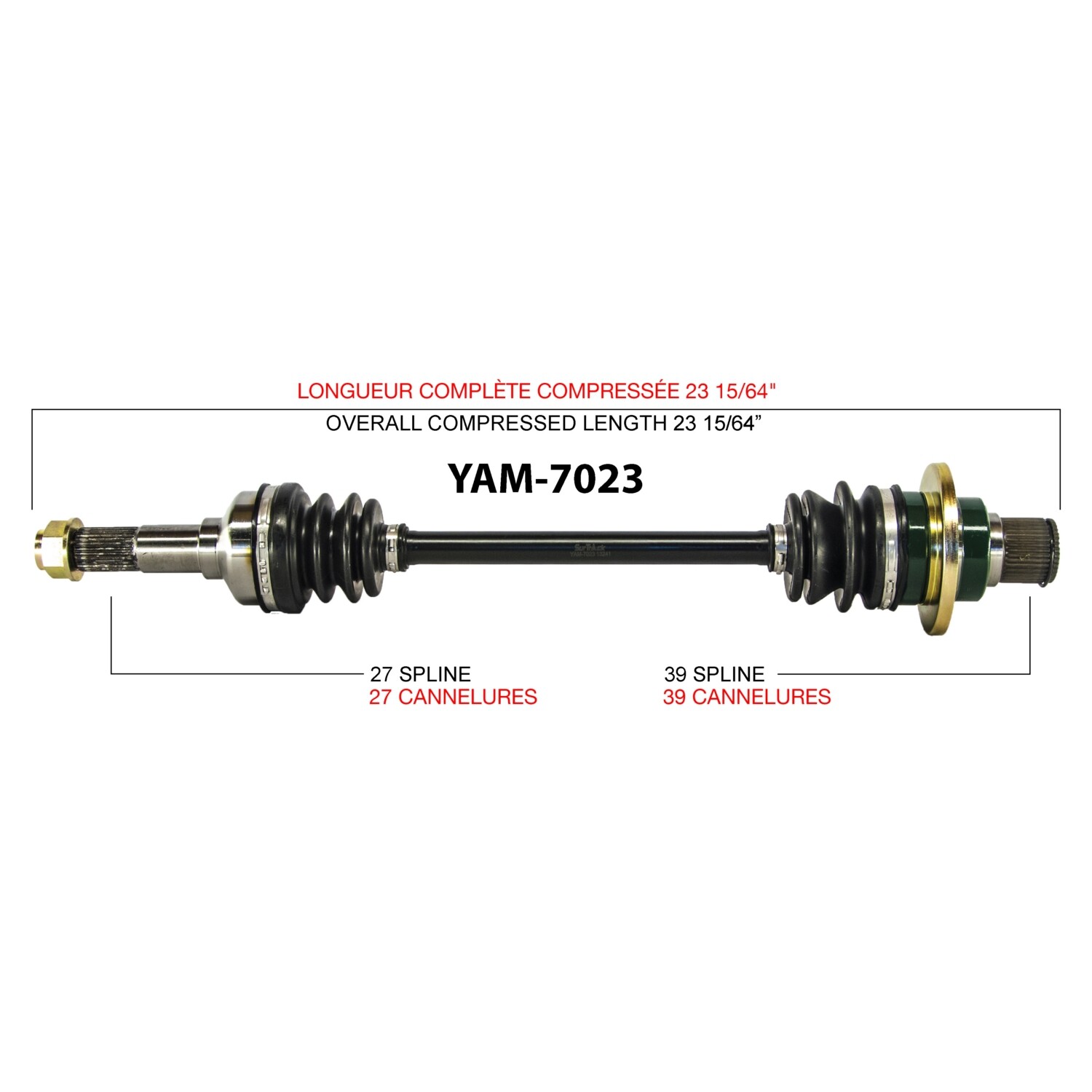 TrakMotive Complete Axle Fits Yamaha OEM# 5B4-F530T-00-00 | eBay