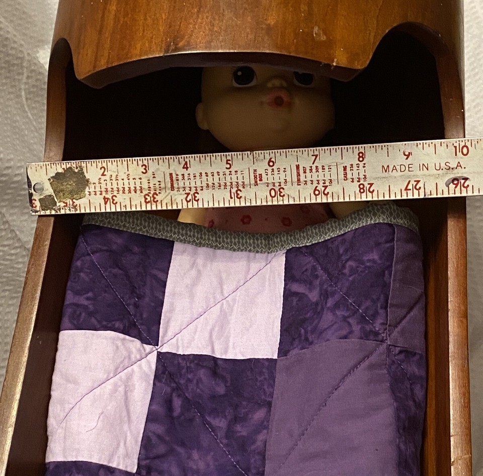 Handmade Rocking Baby Cradle Overall length 22" Cradle 19" Rocks ...