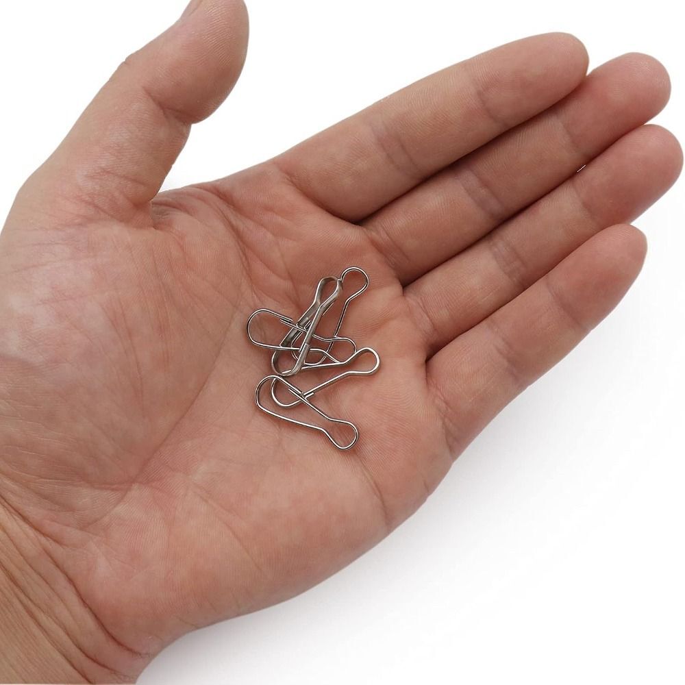 100 Pcs 304 Stainless Steel Spring Hooks Metal Small Spring Clips Key ...
