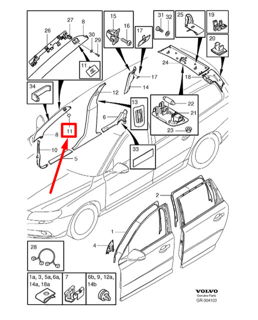 VOLVO S80 MK2 LEFT WINDSHIELD PILLAR TRIM CAP 39899292 GENUINE for sale ...