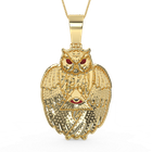 Real Moissanite Diamond Freemasonry Eye Masonic Owl 14K Gold Over ...