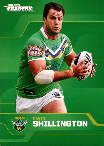 2013 CANBERRA RAIDERS NRL Card DAVID SHILLINGTON | eBay Australia