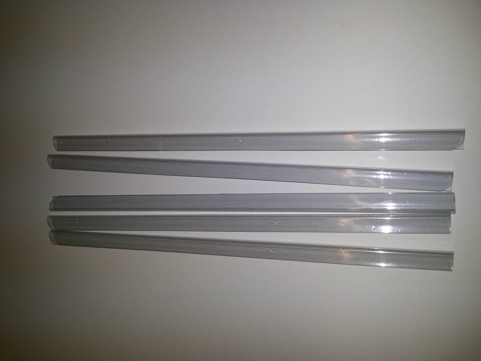 QTY 100 (FIVE) A5 SLIDE BINDERS 5MM CAPACITY CLEAR -- LENGTH 210 MM ...