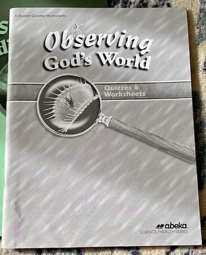 Abeka Homeschool Science Observing Gods Word 6 4pc set key tests ...