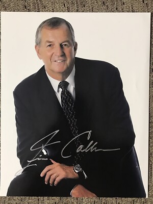 Jim Calhoun U. Connecticut NCAA basketball coach auto photo UCONN ESPN ...