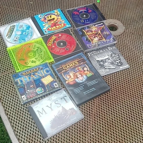 Vintage Lot of 10 Computer Games Action Fantasy Adventure Games CD-Rom ...