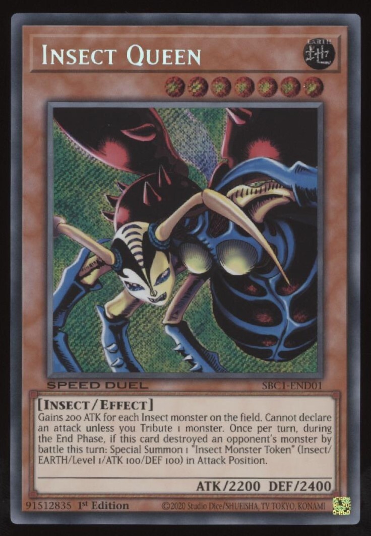 1st Ed Insect Queen Secret Rare Yu-Gi-Oh! Card SBC1-END01 EXCELLENT | eBay
